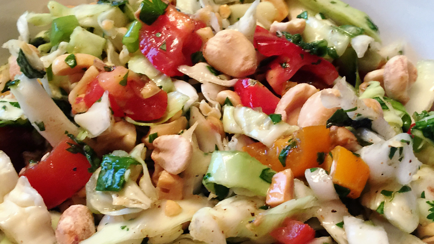 Crunchy, Sweet, And Spicy Indian Peanut Slaw Recipe