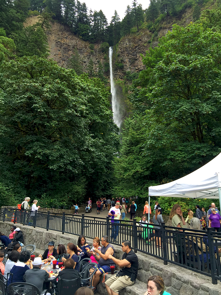 Multnomah Falls and Benson Bridge at the Historic Multnomah Falls Lodge