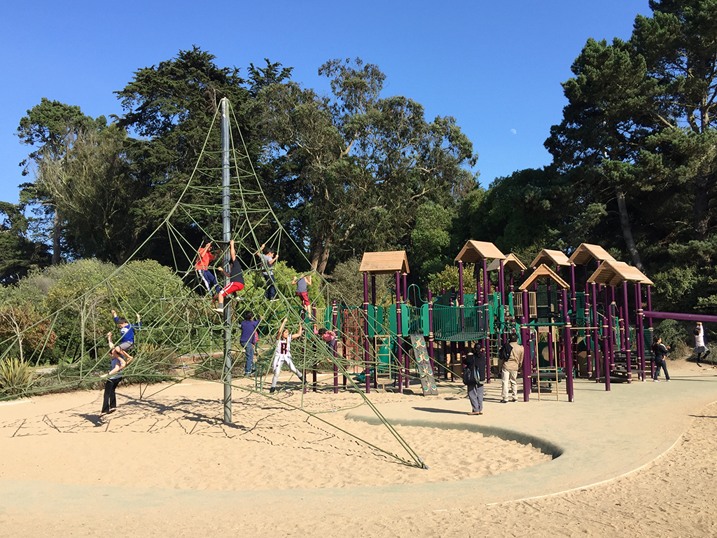 Vintage Carousel And Playground At The Koret Children's Quarter