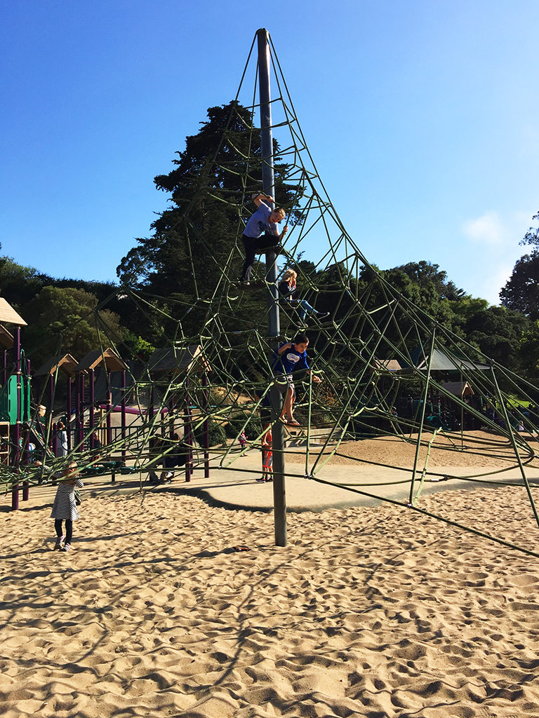 Vintage Carousel And Playground At The Koret Children's Quarter
