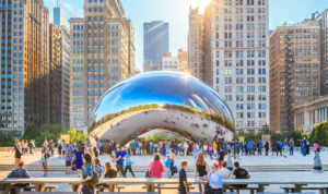 Cloud Gate, Chicago's Iconic Bean, In AT&T Plaza, Millennium Park