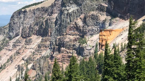 Pumice Castle On Redcloud Cliff In Crater Lake National Park