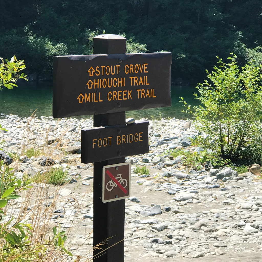 Cross A Seasonal Footbridge To Access The Hiouchi and Mill Creek Trails