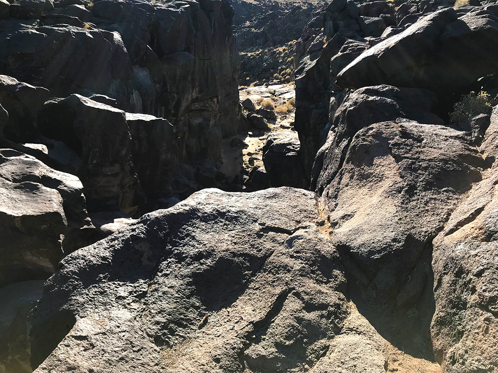 Fossil Falls, A Spectacular Dry Waterfall Off California's Highway 395