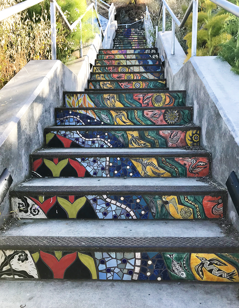 Flights Of Fancy Mosaic Tiled Staircase In San Francisco