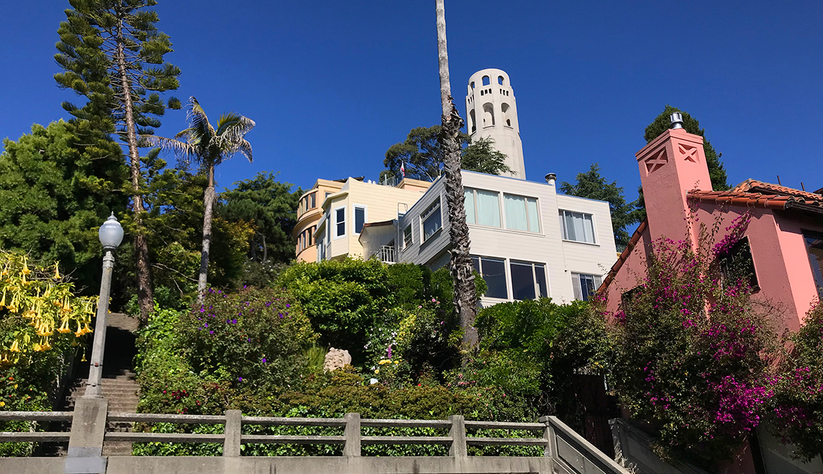 The Filbert Steps On Telegraph Hill In San Francisco