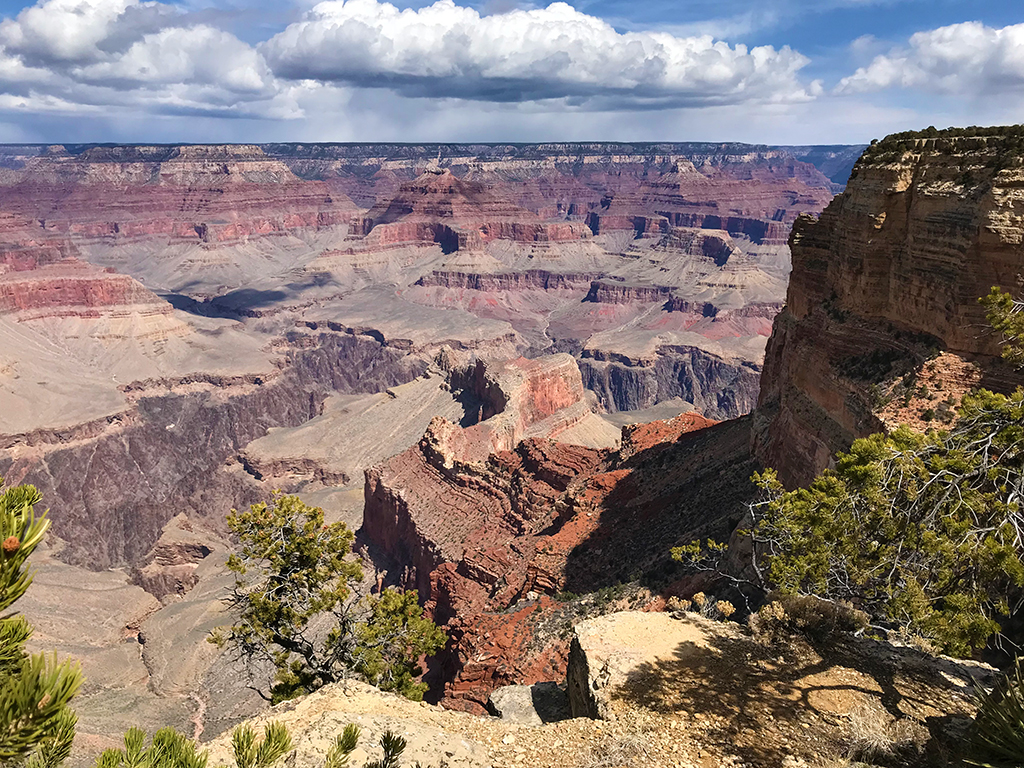 The Abyss On The Canyon Rim Trail At Grand Canyon National Park