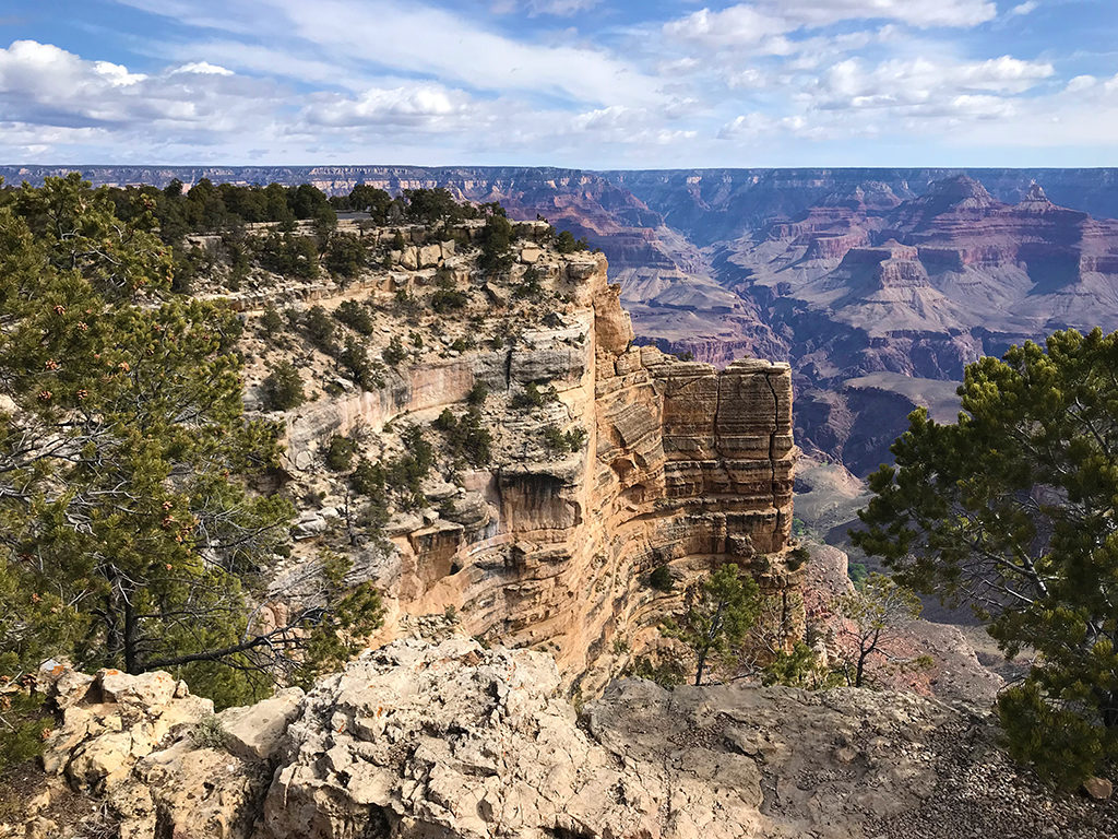 Trailview Overlook On Hermit Road In Grand Canyon National Park