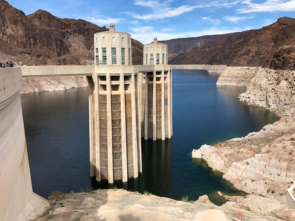 Hoover Dam in Black Canyon on the Colorado River