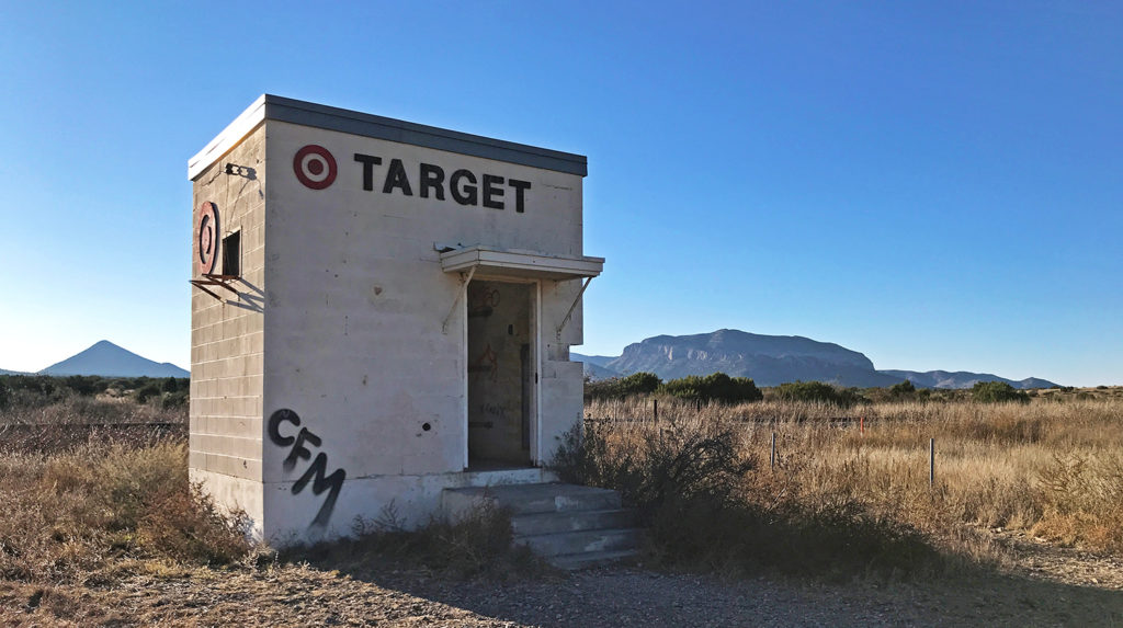 Marathon Target: A Fake Tiny Target In The West Texas Desert
