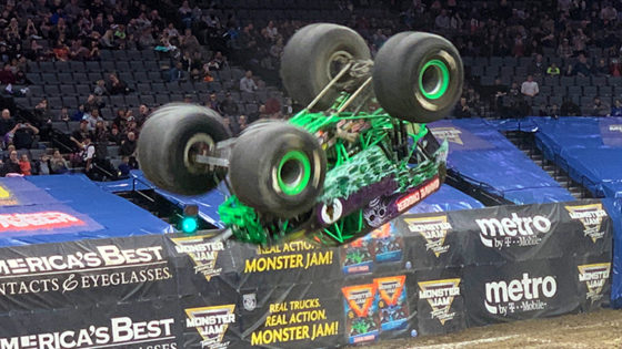 Grave Digger Lands Back Flip in Sacramento at Monster Jam